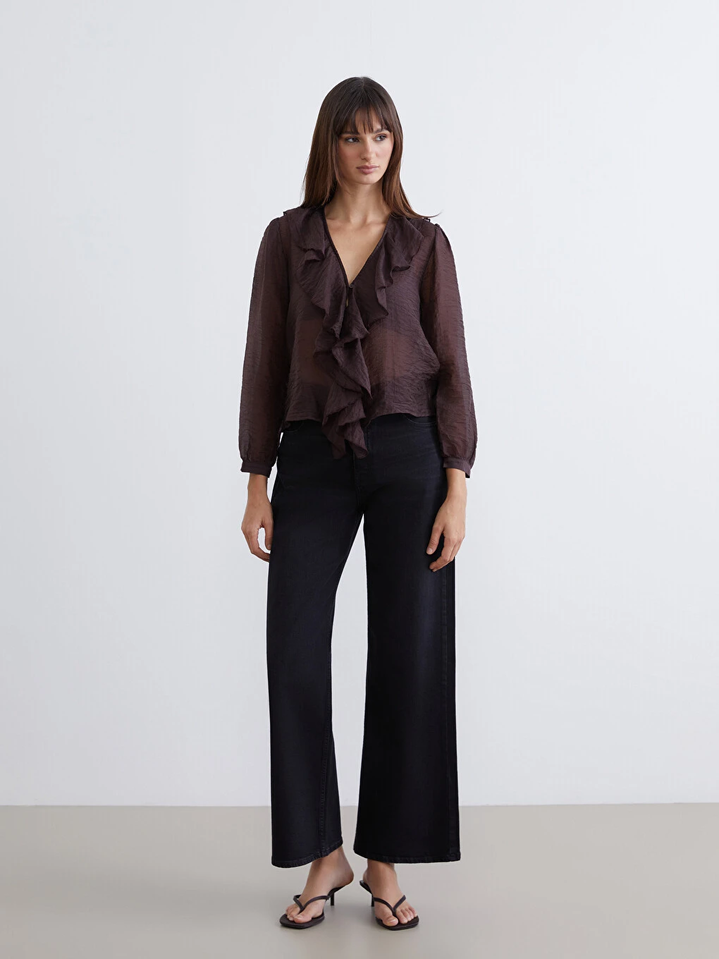 LCW Vision Bluza Sa V-izrezom I Volanima