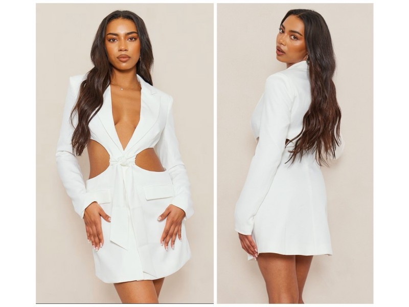 *Pretty Little Thing* Nova bela sako haljina - 38
