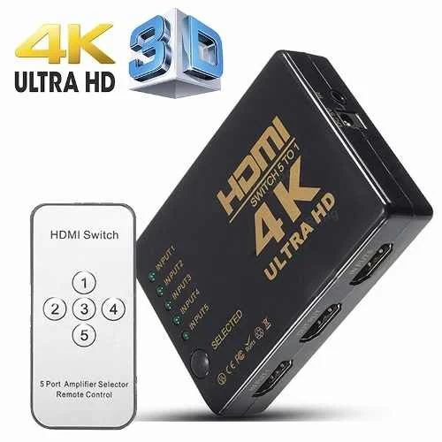 HDMI Switch 5 u 1 Razdelnik 4K Ultra HD sa Daljinskim