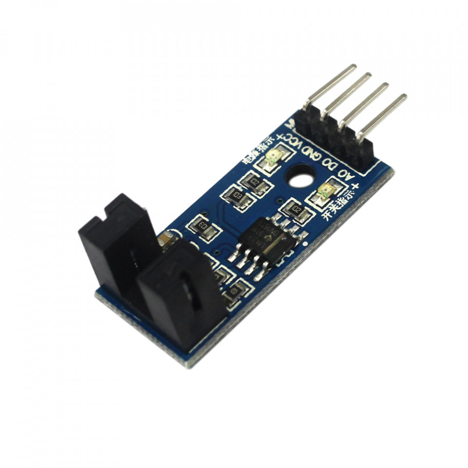Senzor brzine LM393 sa optičkim prorezom 5mm za Arduino - Za merenje obrtaja i robotiku