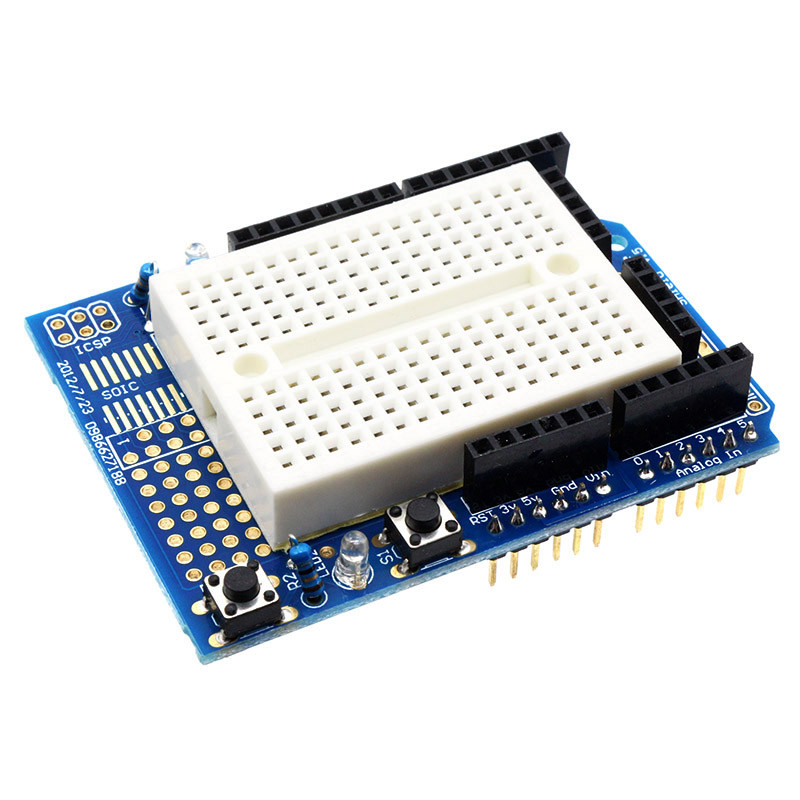 Arduino Uno R3 Ekspanziona Ploča - Proto Shield R3 sa mini protobordom (170 tačaka)