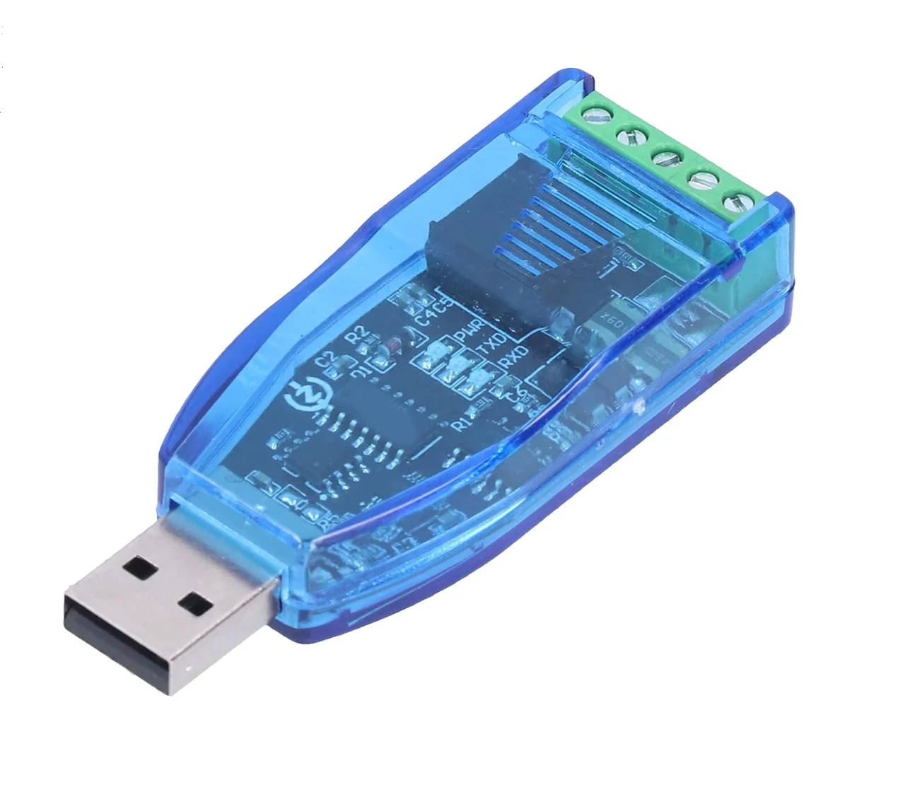 USB na RS485 RS422 Konverter Adapter CH340 Industrijski sa Terminalima i LED Indikacijom