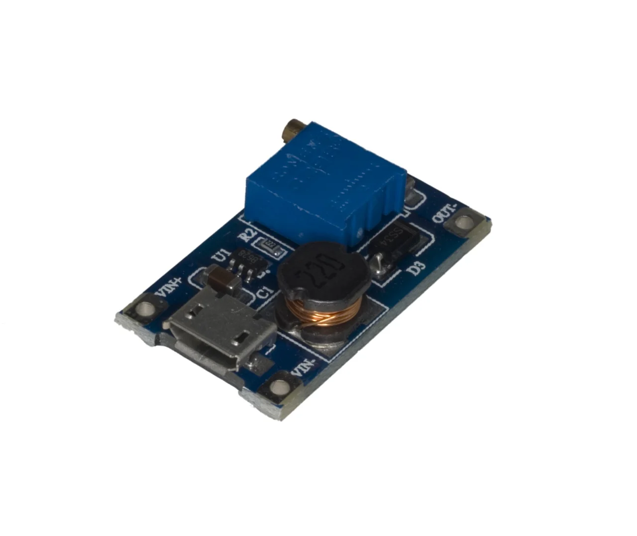 MT3608 DC-DC Step-Up Boost Konvertor 2A sa Micro-USB ulazom