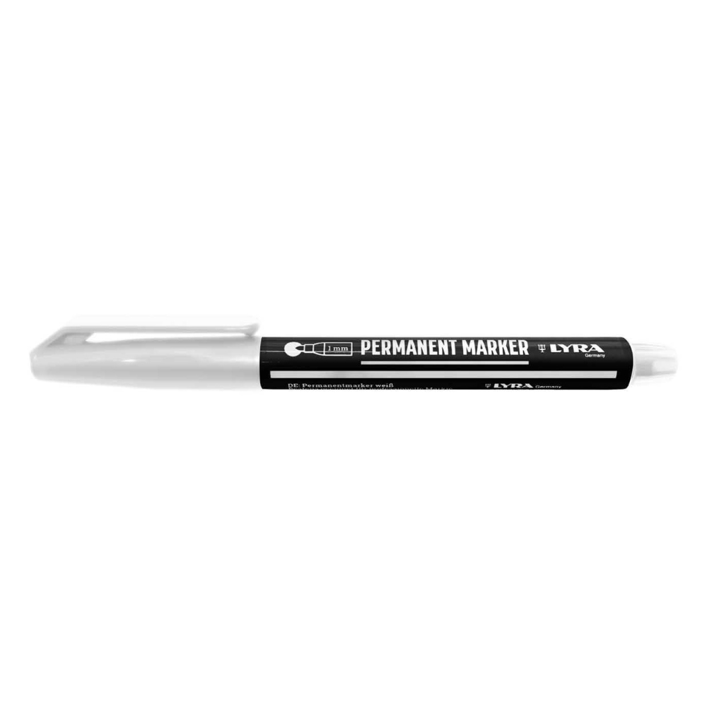 LYRA – Permanentni marker fin 1 mm, beli, 1 komad – L4060001-1
