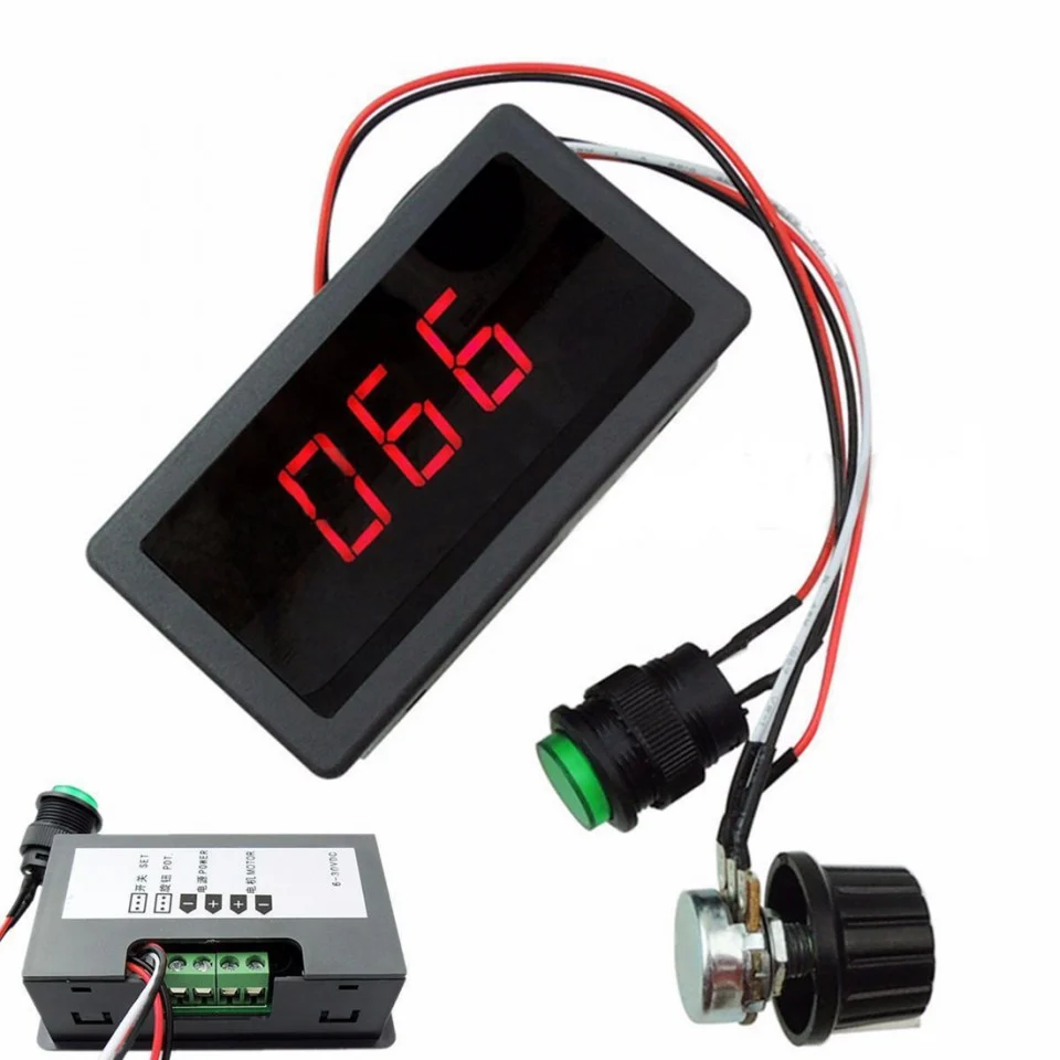 Ugradni PWM Kontroler i Regulator Broja Obrtaja DC Motora 6V-30V 8A sa LED Ekranom