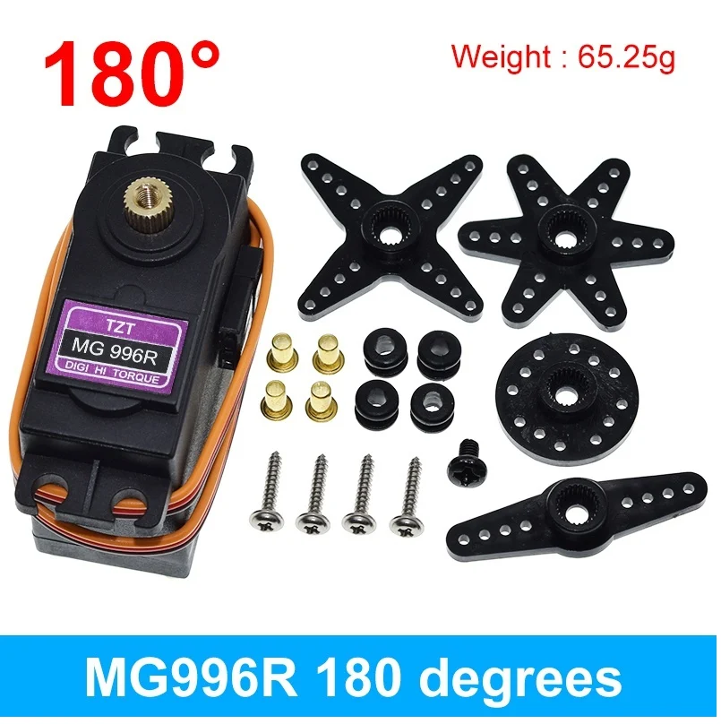 MG996R Digitalni Servo Motor 180° - Metalni Zupčanici, Visoki Obrtni Moment