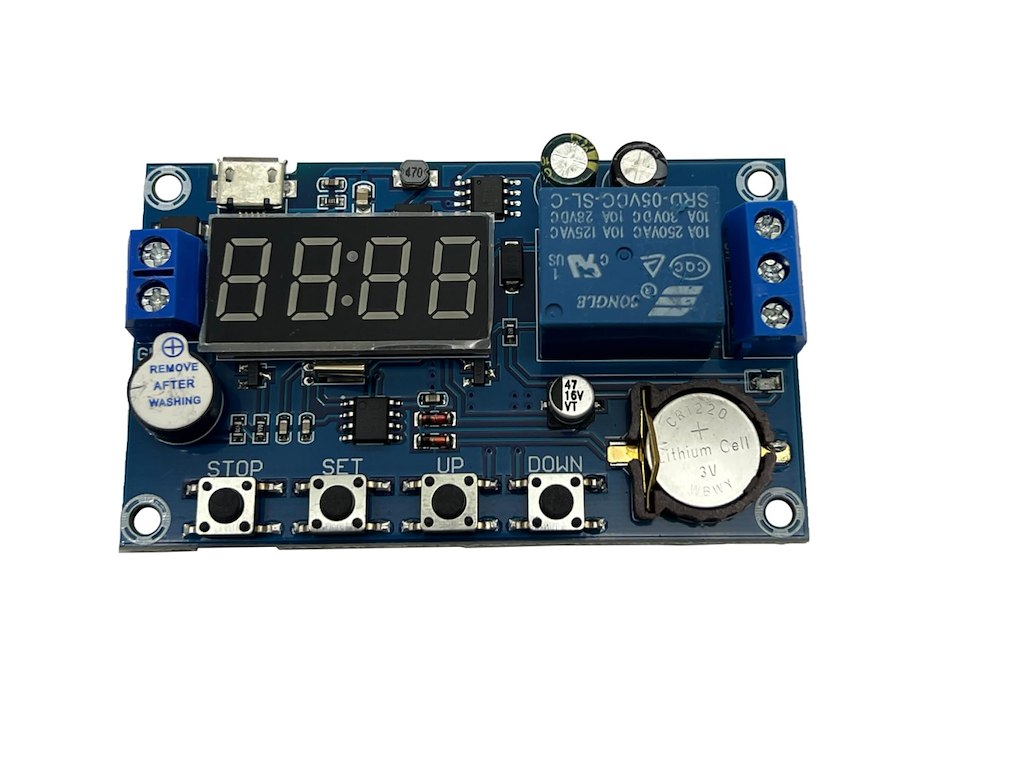 Vremenski Relej Tajmer Modul sa LED Displejem i RTC Satom 5V-60V