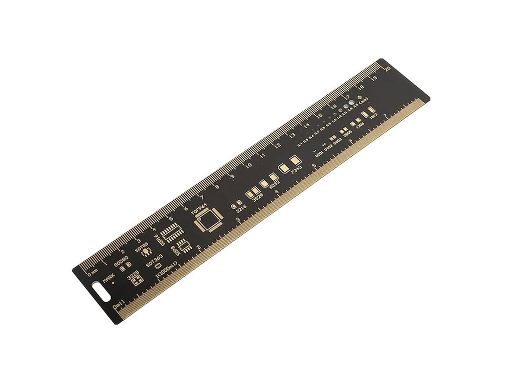 Multifunkcionalni PCB Lenjir 20cm – Referentni Alat za Elektroniku