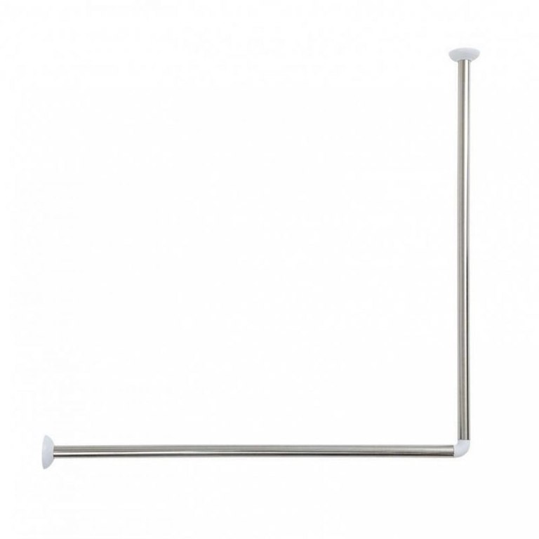 DRŽAČ ZAVESE 80X80 INOX HROM