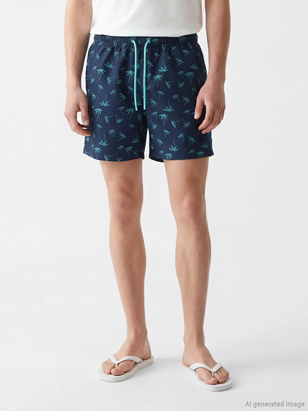 LCW SWIMWEAR Kratki Muški Šorts Za Kupanje Sa Uzorkom Palmi
