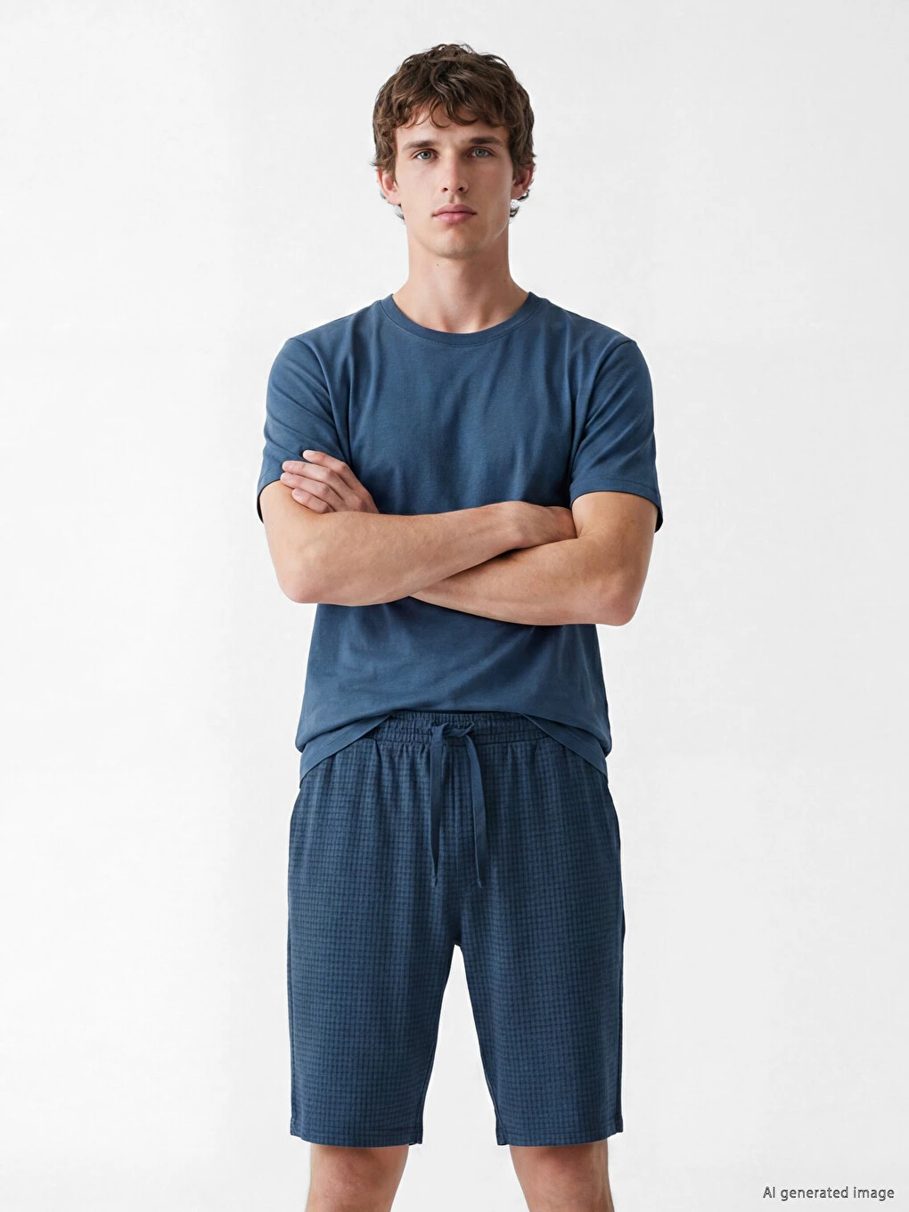 LC WAIKIKI Regular Fit Muški Kratki Pidžama Komplet