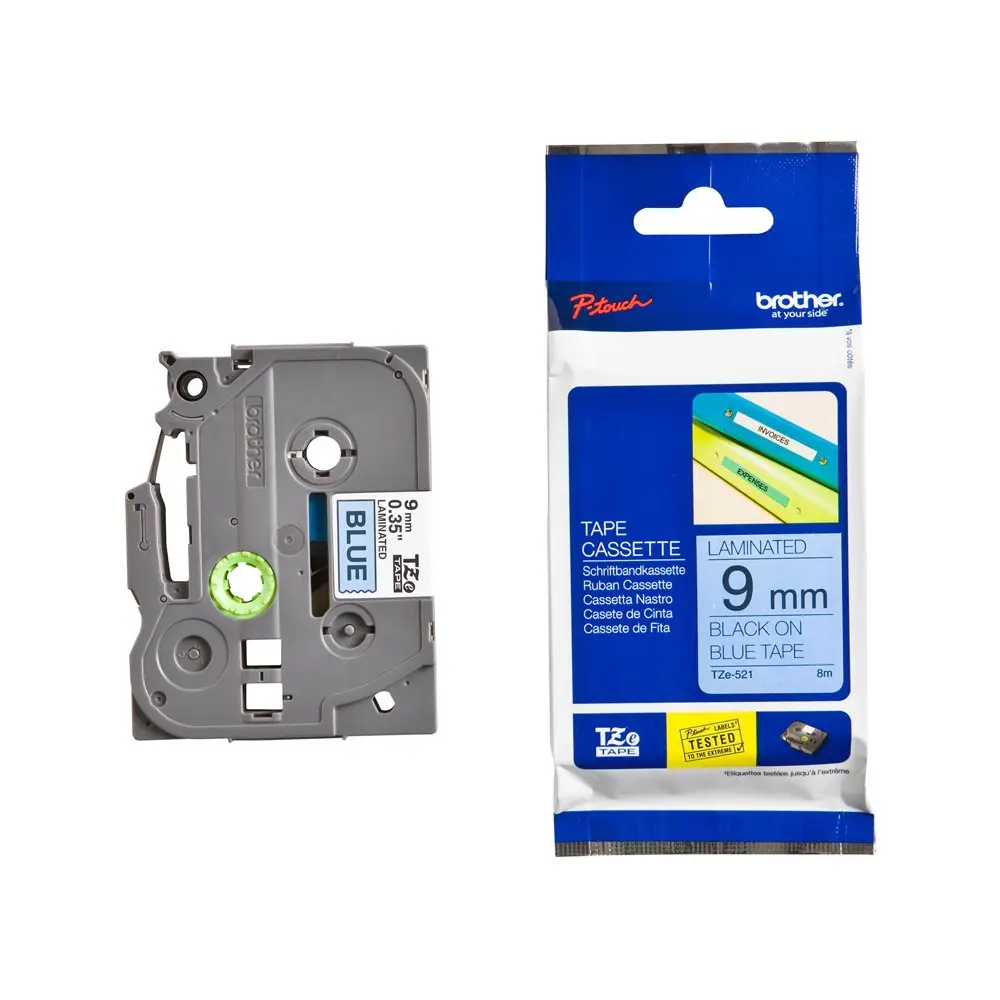 BROTHER Traka TZ e-521 crna na plavo 9mm
