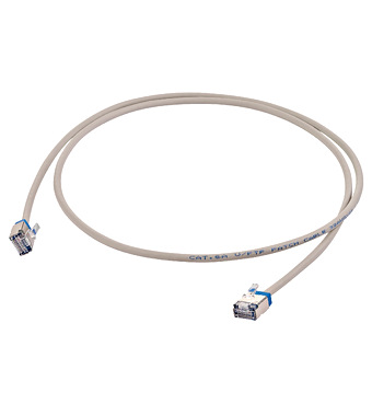 Patch kabl RJ45,slim (uski),Cat.6a STP 10Gb,LS0H,0.5m,sivi
4PPoE 100W, kratak konektor, LS0H