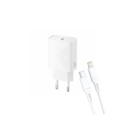 KUĆNI PUNJAČ XO L160 FAST 20W TYPE C + LIGHTNING KABAL