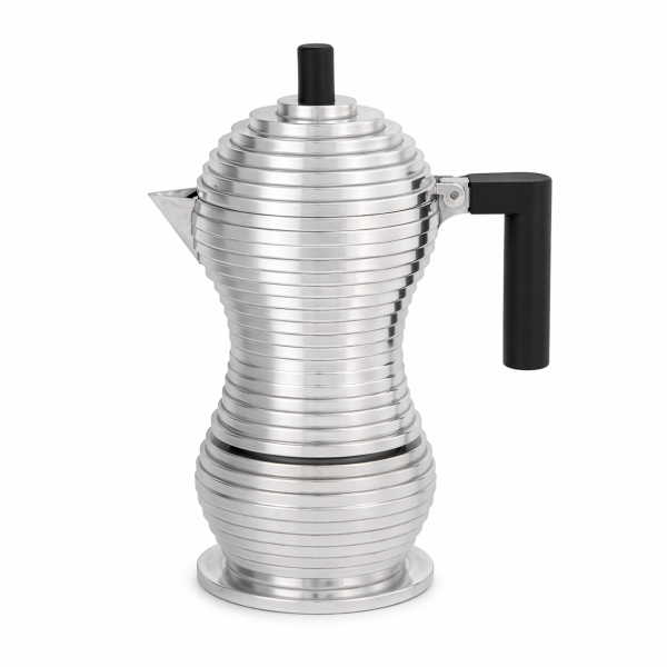ILLY ALESSI moka pot PULCINA BLACK 3 CUPS