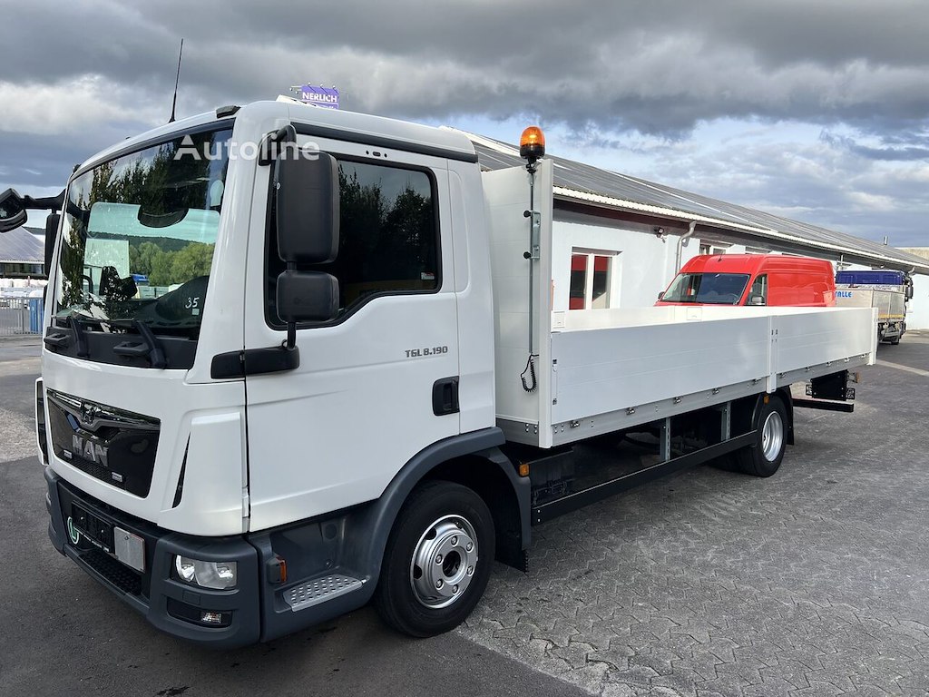 MAN TGL 8.190 BL Alu Pritsche 6.10m! AHK Maul + 3.5T kamion s ravnom platformom