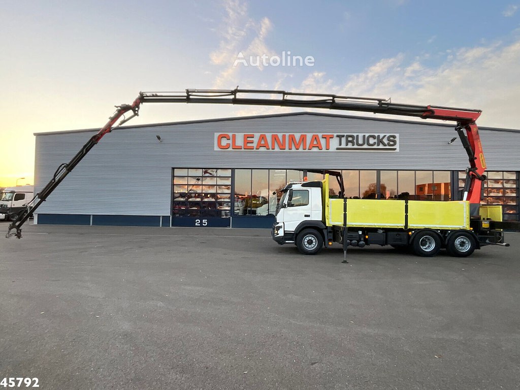 Volvo FMX 410 6x2 Palfinger 34 Tonmeter laadkraan + Fly-Jib! kamion s ravnom platformom