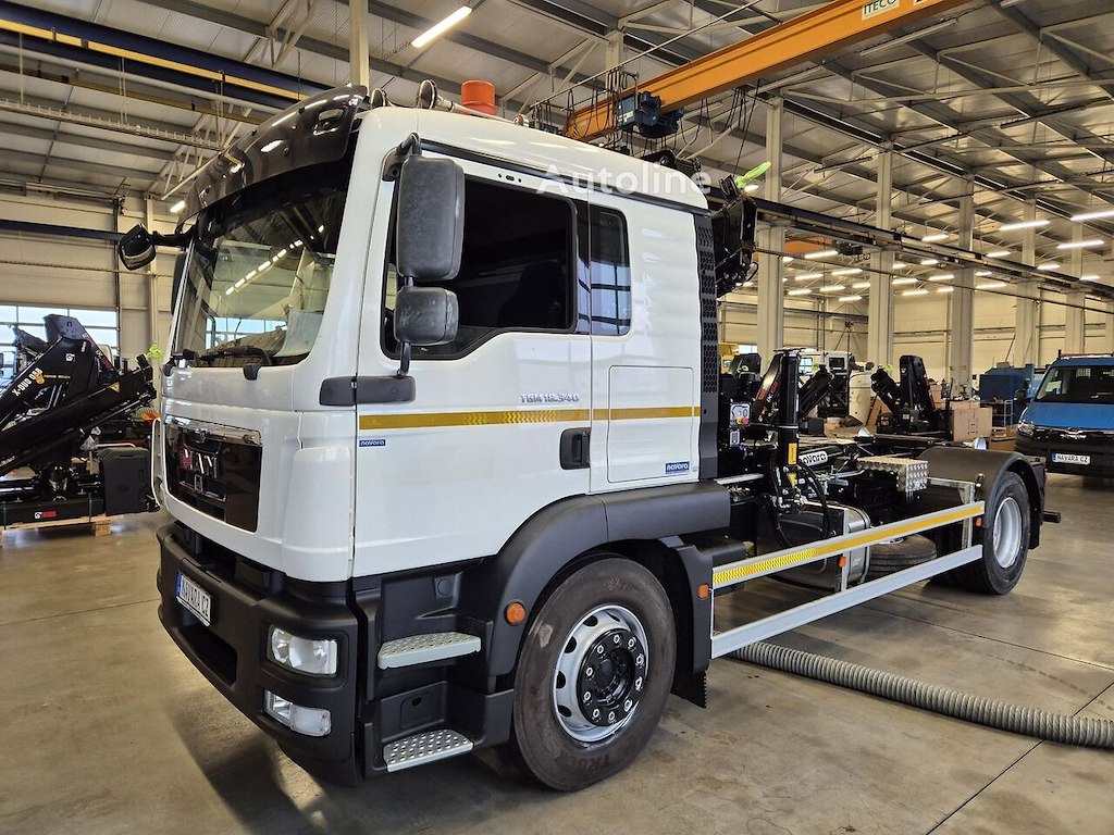MAN TGM 18.340 + KONTEJNER 10T kamion rol kiper