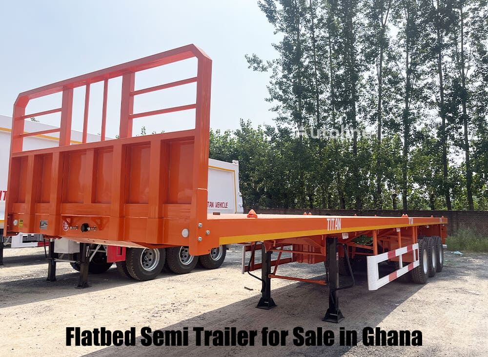 Nova Titan TITAN Tri axle 40ft flatbed semi trailer for sale in Ghana poluprikolica platforma