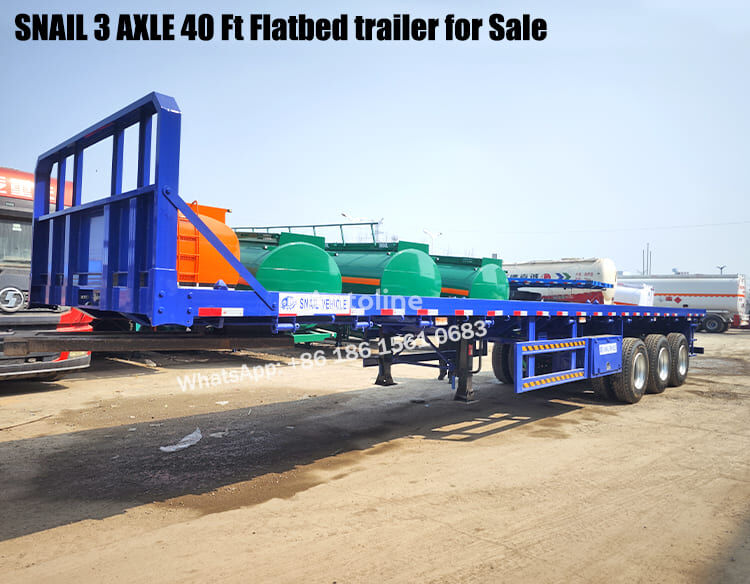 Nova SNAIL 3 Axle 40 Ft Faltbed Trailer for Sale in Côte d'Ivoire poluprikolica platforma
