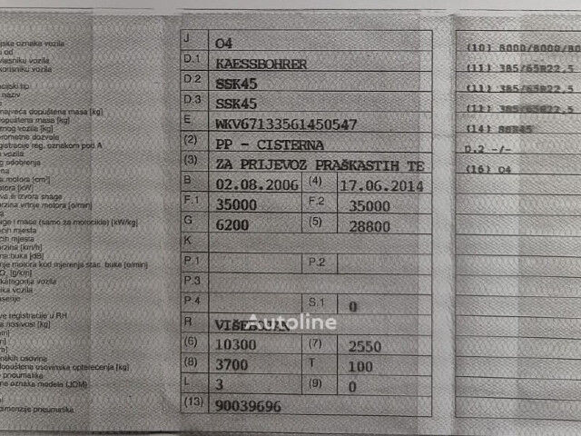 Kässbohrer SSK45 5 KOM poluprikolica autocisterna
