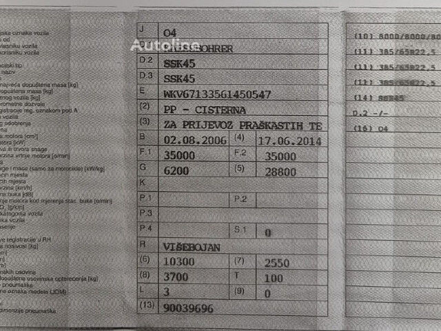 Kässbohrer SSK45 5 KOM poluprikolica autocisterna