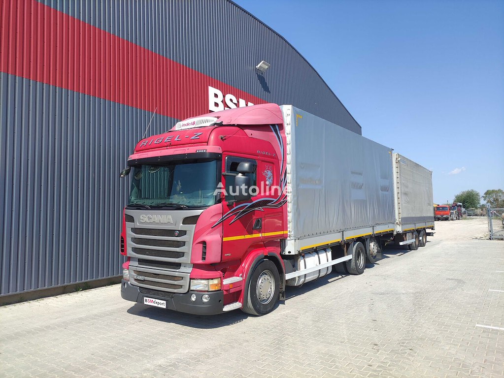 Scania R420 curtainsider truck + curtain side trailer kamion s ceradom + prikolica sa ceradom