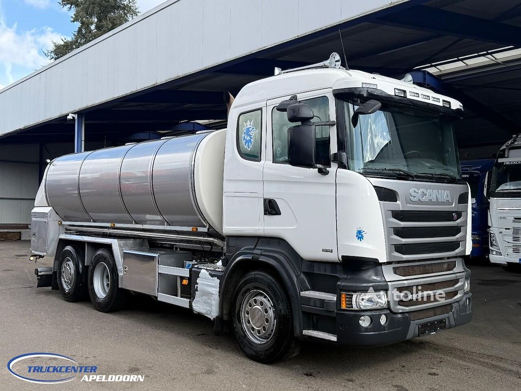 Scania R490LBX2 Stainless steel tank, Euro 6, Steering axle, Retarder autocisterna