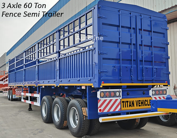 Nova Titan TITAN 3 Axle 60 Ton Fence Semi Trailer for Sale in Tanzania poluprikolica za prevoz stoke