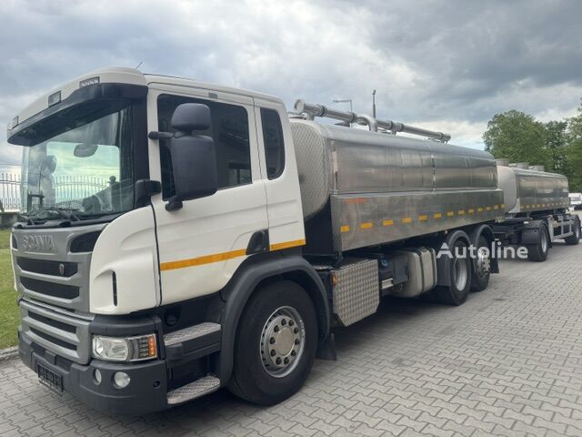 Scania G 410 autocisterna za mleko + prikolica cisterna za prevoz hrane