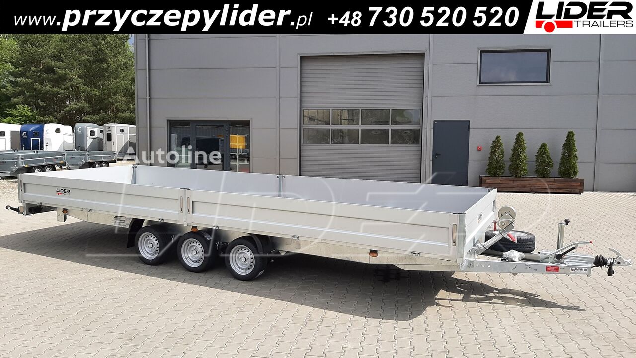 Nova Niewiadów BR-080C przyczepa 650x220cm ATLAS, podłoga SKLEJKA + NAJAZDY + W prikolica sa ravnom platformom