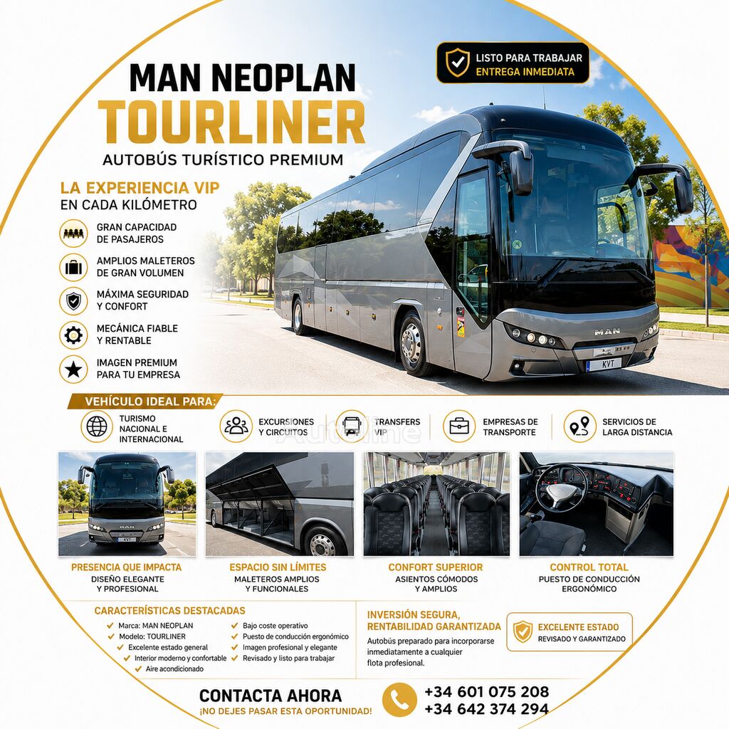 MAN MAN NEOPLAN TOURLINER – AUTOBÚS TURÍSTICO PREMIUM EN VENTA autobus za razgledavanje grada