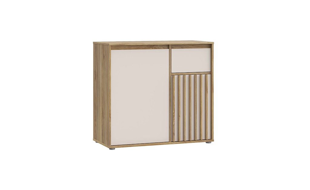 Eliston komoda 2 vrata + 1 fioka 89x41,5x81,7 cm pesak/mauvella hrast