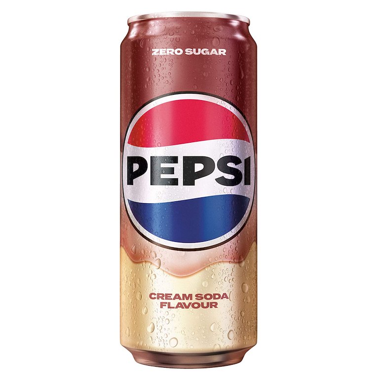 Sok pepsi cream soda zero sugar 0.33l can
