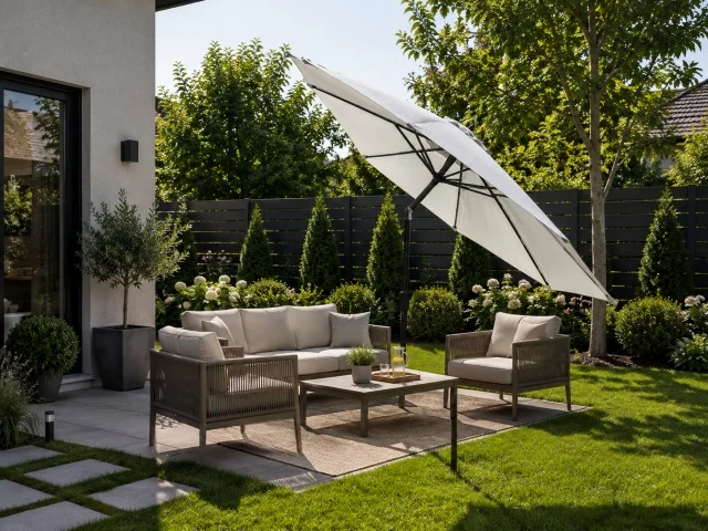 Aluminijumski nagibni suncobran 300 cm - Bež