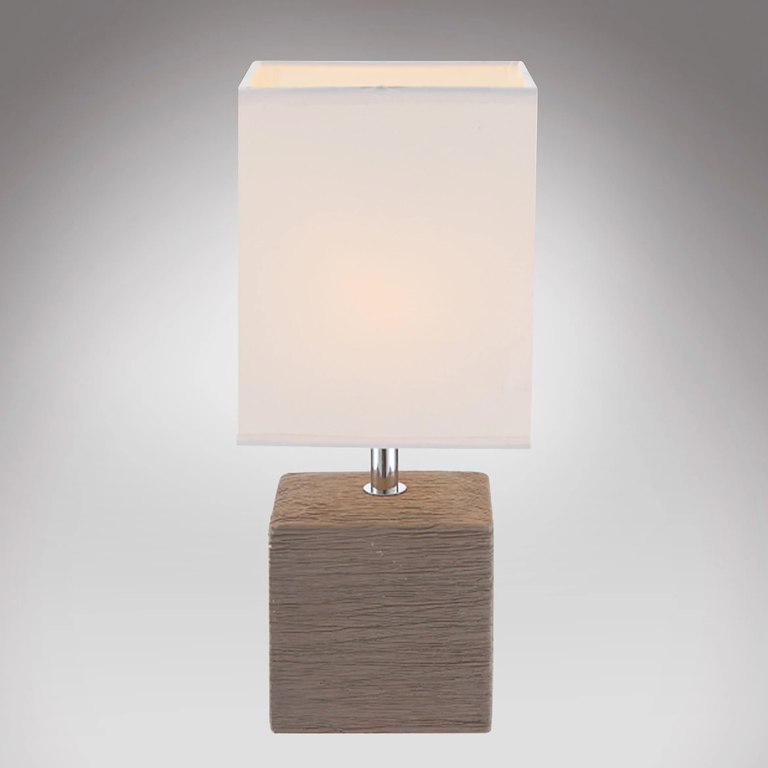Stona lampa Valentino Cube braon