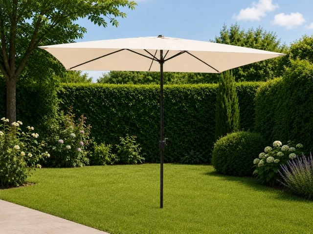 Aluminijumski suncobran 250 x 250 cm bež - bez postolja