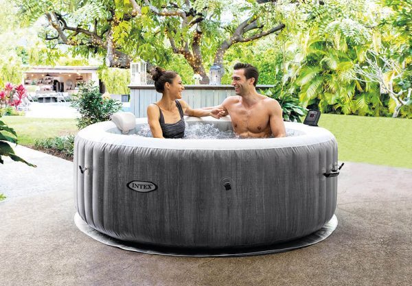INTEX 4-PERSON GREYWOOD DELUXE ROUND BUBBLE SPA SET 28440NPID: EK000857510