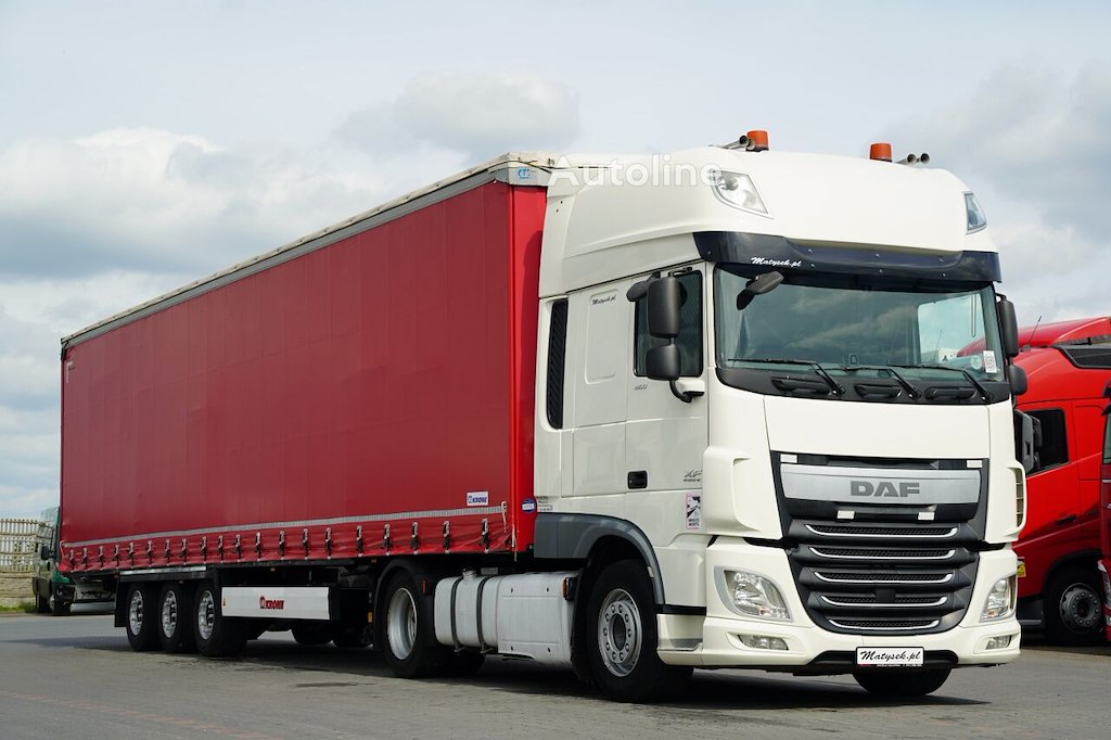 DAF XF 460 tegljač + poluprikolica sa kliznom ceradom