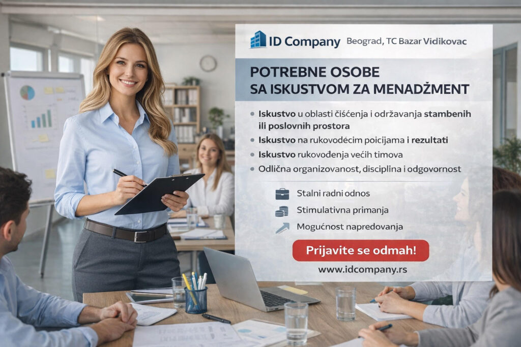 Potrebne osobe sa iskustvom za menadžment