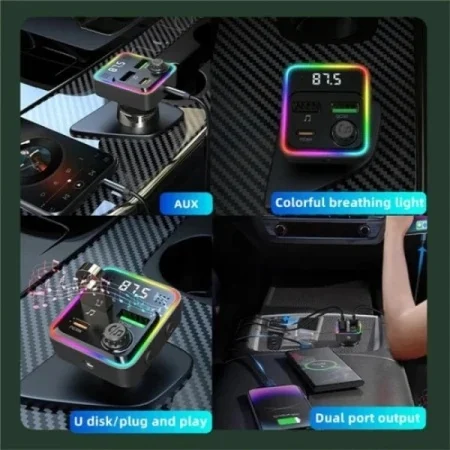 Kettz Floyd Bluetooth/2xUSB QC3.0/Type-C PD30W/LED FM Transmiter i punjač
