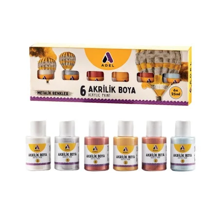 Adeland akrilne boje, metalic colors set, 25mlx6 ( 31143 )