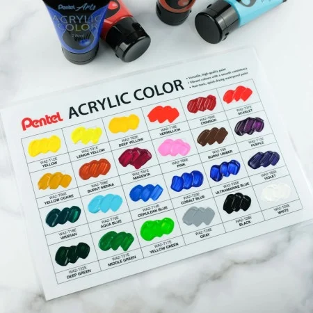 Pentel arts akrilna boja 75ml crvena vermilion ( P.WA3T10 )
