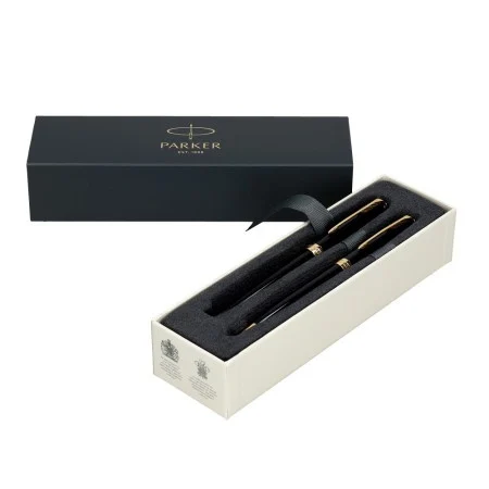 Parker poklon set sonet black gt - hemijska olovka + nalivpero ( PK93371 )