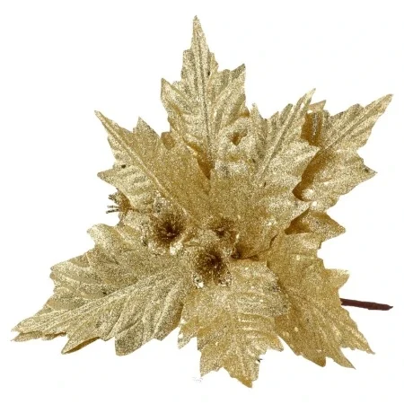 Festa blossom novogodišnji cvet zlatno gliter 28cm ( 780617 )