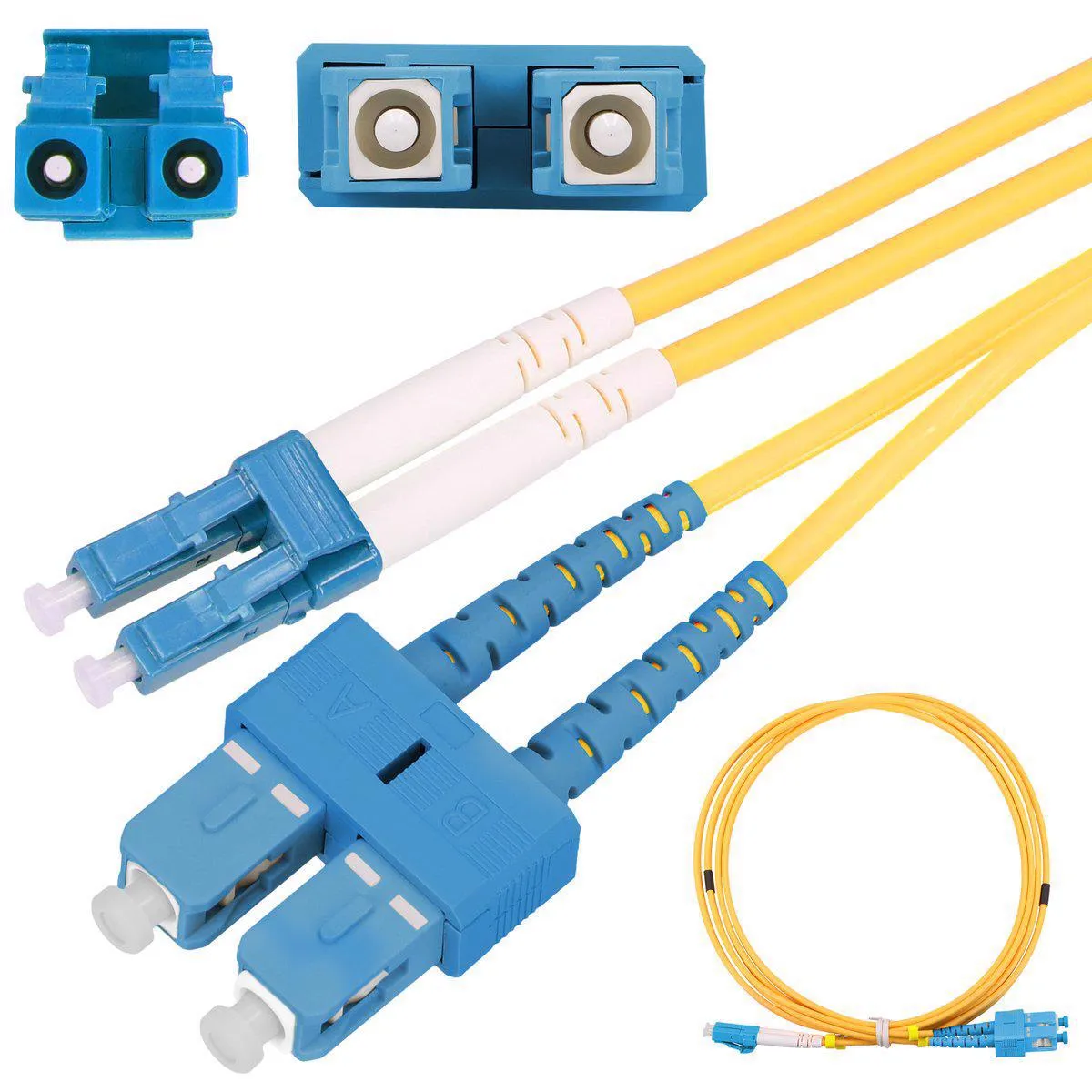 Extralink Patchcord SC/UPC-LC/UPC, SM, G652D, Duplex, 3.0mm 1.0m