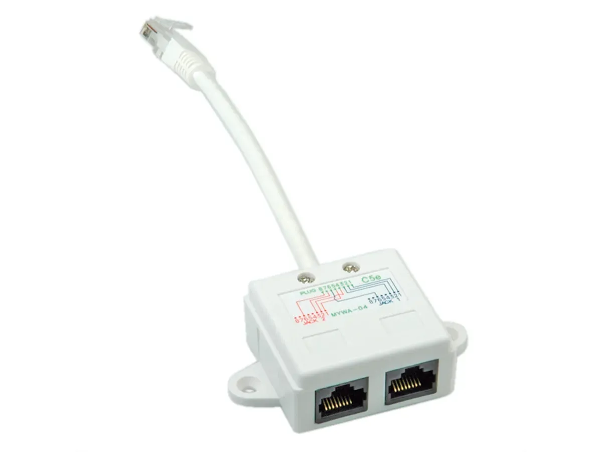 Secomp Value T Adapter, 1xRJ45 M to 2xRJ45 F, UTP