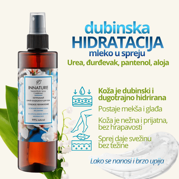 INNATURE Mleko u spreju za telo — urea i đurđevak 250 ml