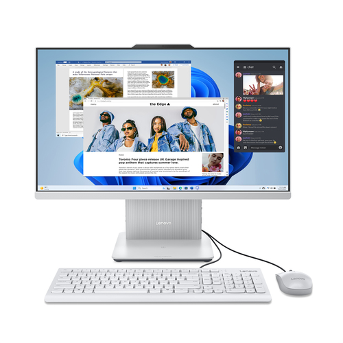 IdeaCentre AIO 24ARR9 All-In-One (Cloud Grey) QuadCore Ryzen 5 7535HS 4.55GHz/19MB, 16GB DDR5, 512GB-SSD-NVMe, 23.8" FHD 1920x1080 IPS100Hz, 99% sRGB Borderless, AMD Radeon 660M, 5.0MP, GigaLan, W...