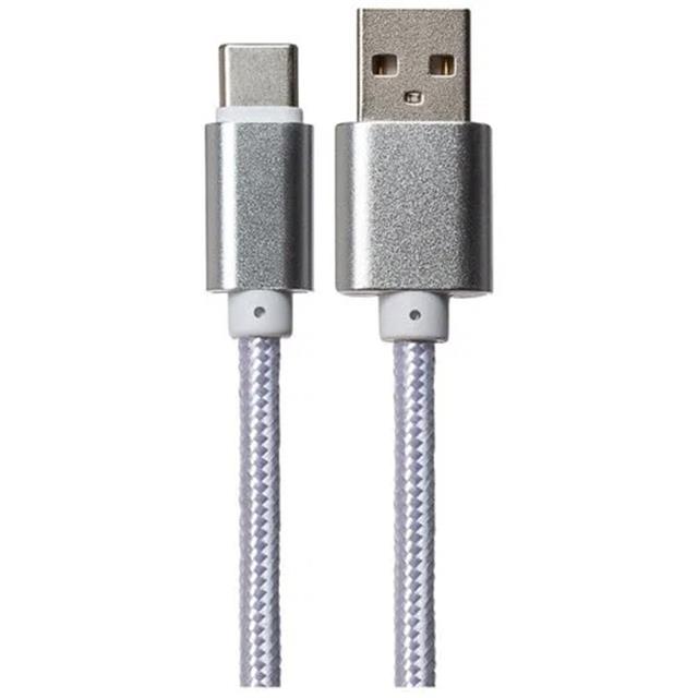 Kabl USB 2.0 Tip-A na Tip-C 1m (srebrni)